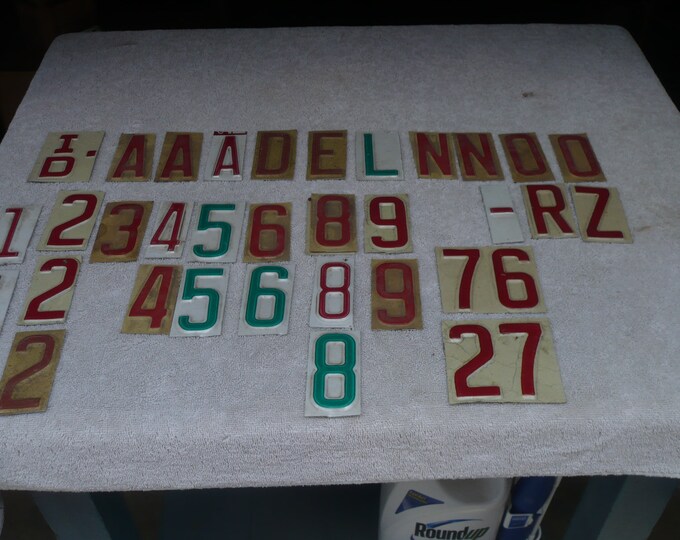 Pick Your Letters & Numbers Raised/embossed License Plate Letters and ...