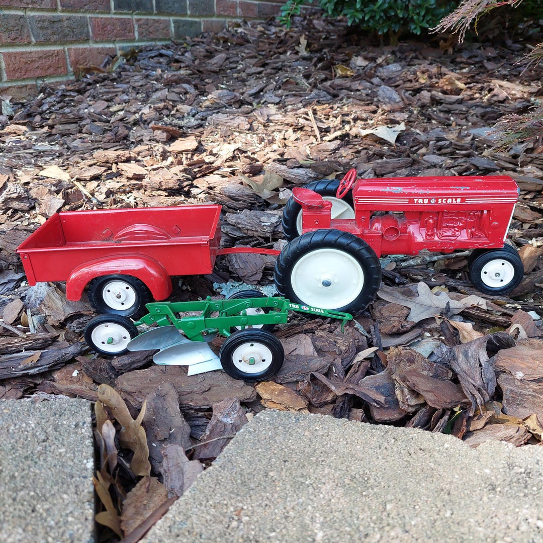 Vintage Tru Scale Tractor , Trailer , and Plow - Etsy
