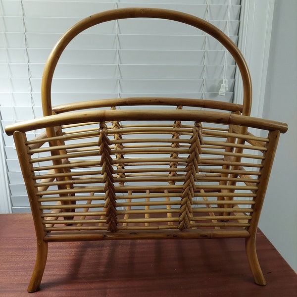 Bamboo Magazine Rack - Etsy