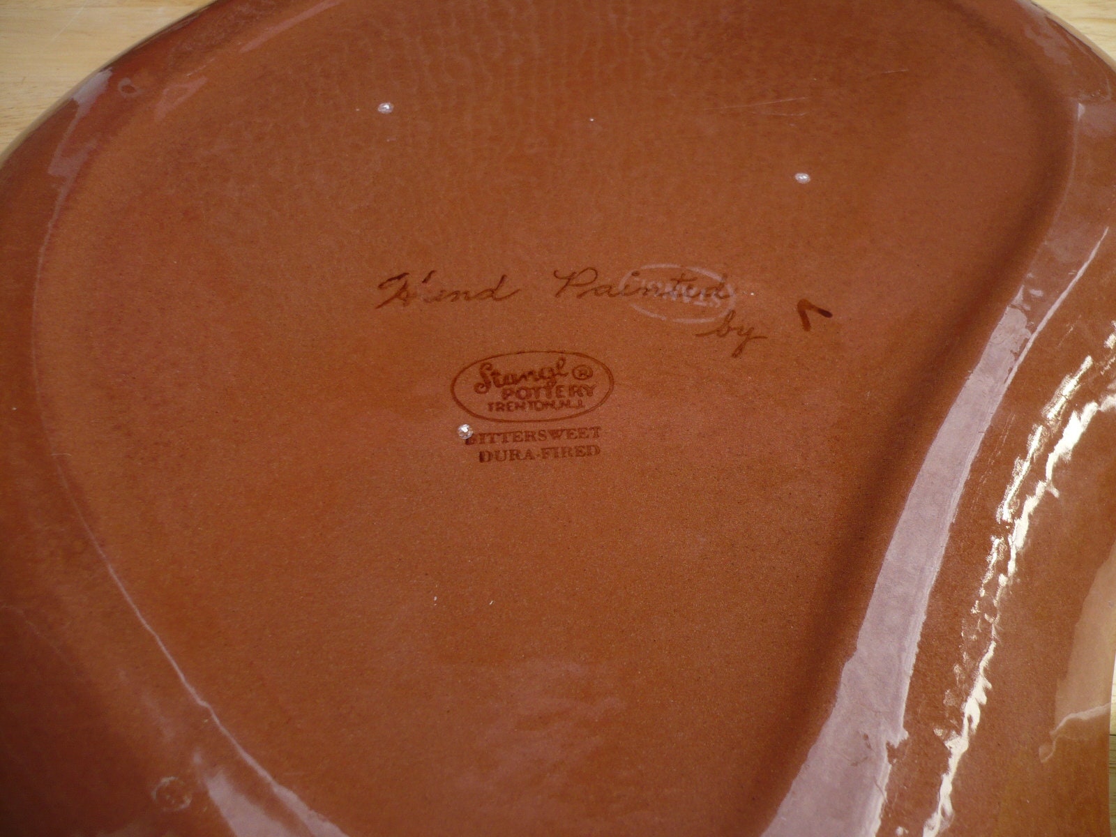 Stangle Pottery Kidney-shaped Platter Bittersweet - Etsy