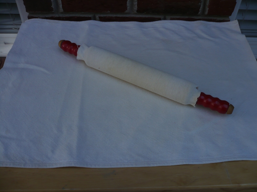 Vintage Red-handled Rolling Pin - Etsy