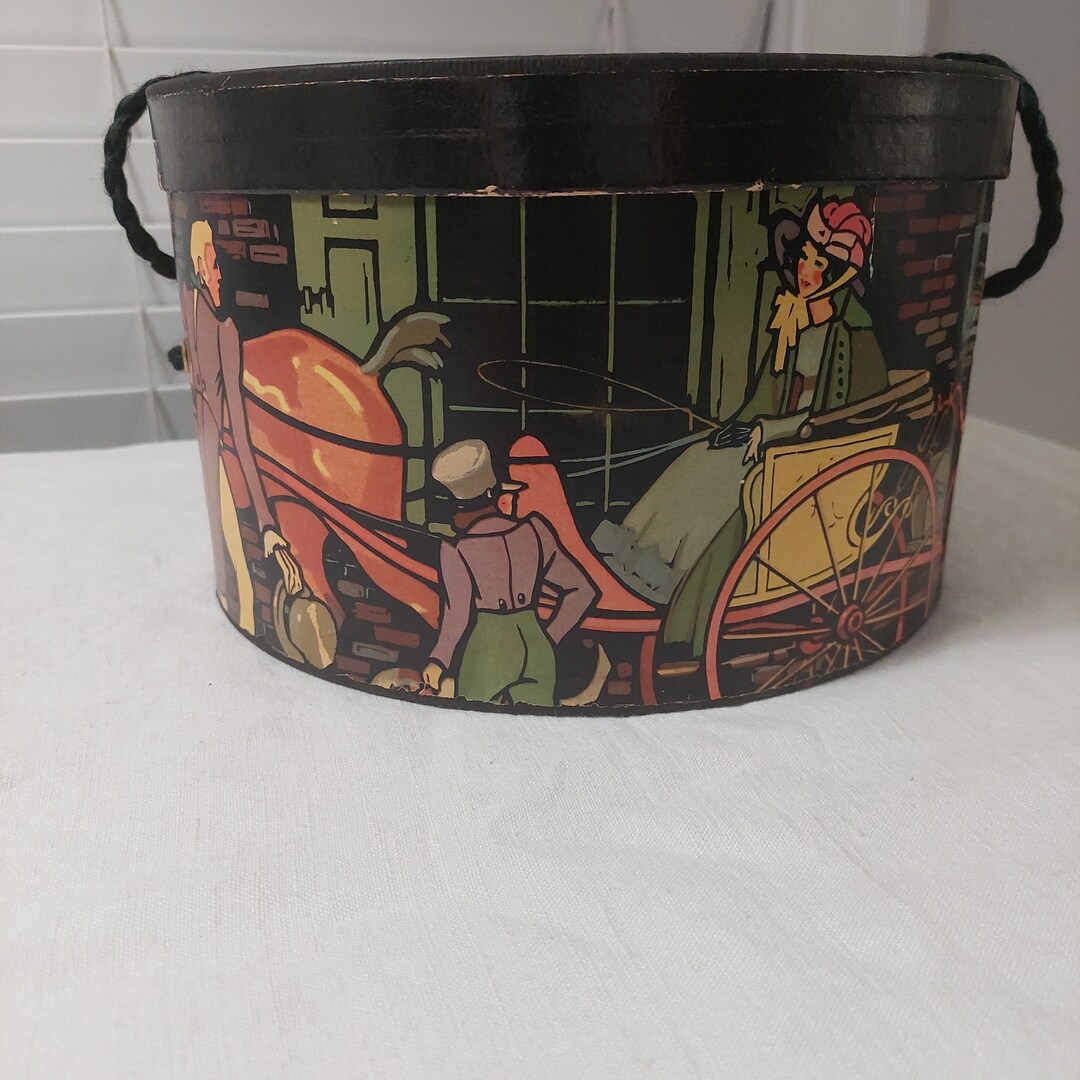 Vintage Hat Box , Heavy Paperboard - Etsy
