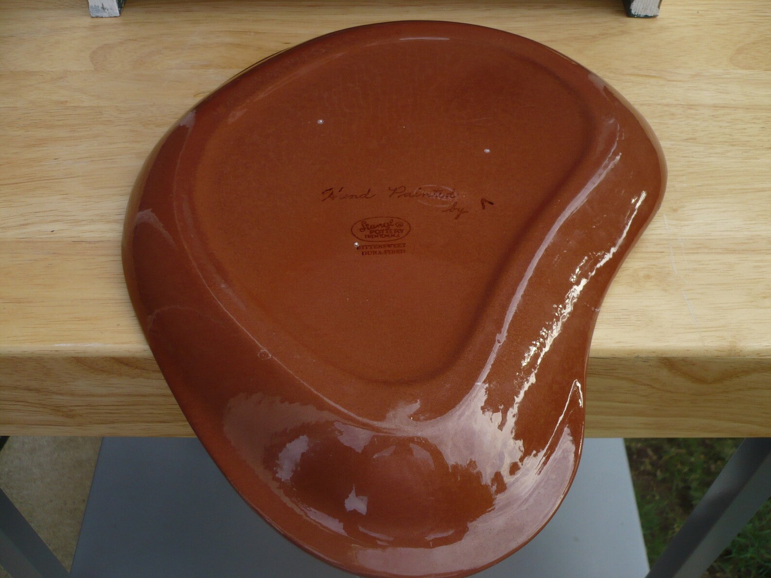 Stangle Pottery Kidney-shaped Platter Bittersweet - Etsy