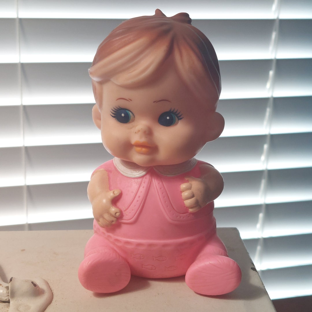 Vintage Rubber Squeak Toy Baby Doll - Etsy