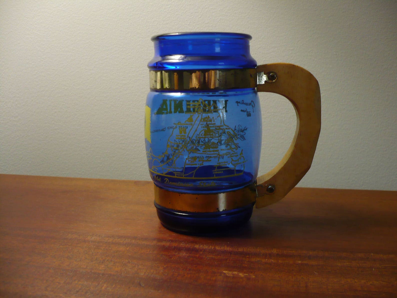 Siesta Ware Blue Mug Virginia Souvenir - Etsy