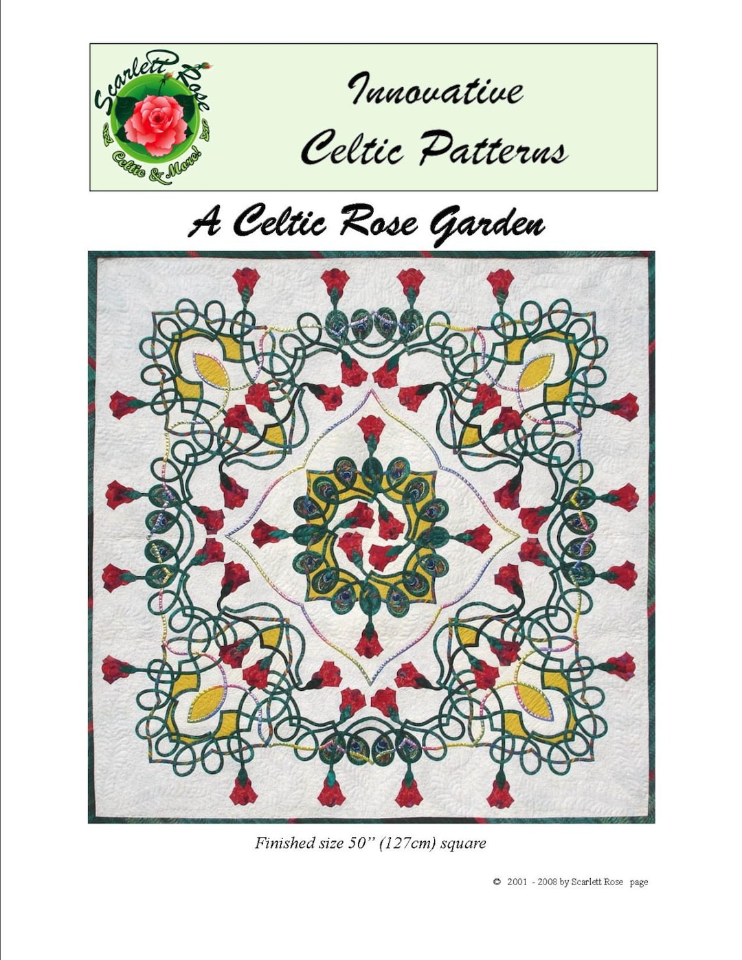 A Celtic Rose Garden Applique Quilt Digital Pattern - Etsy