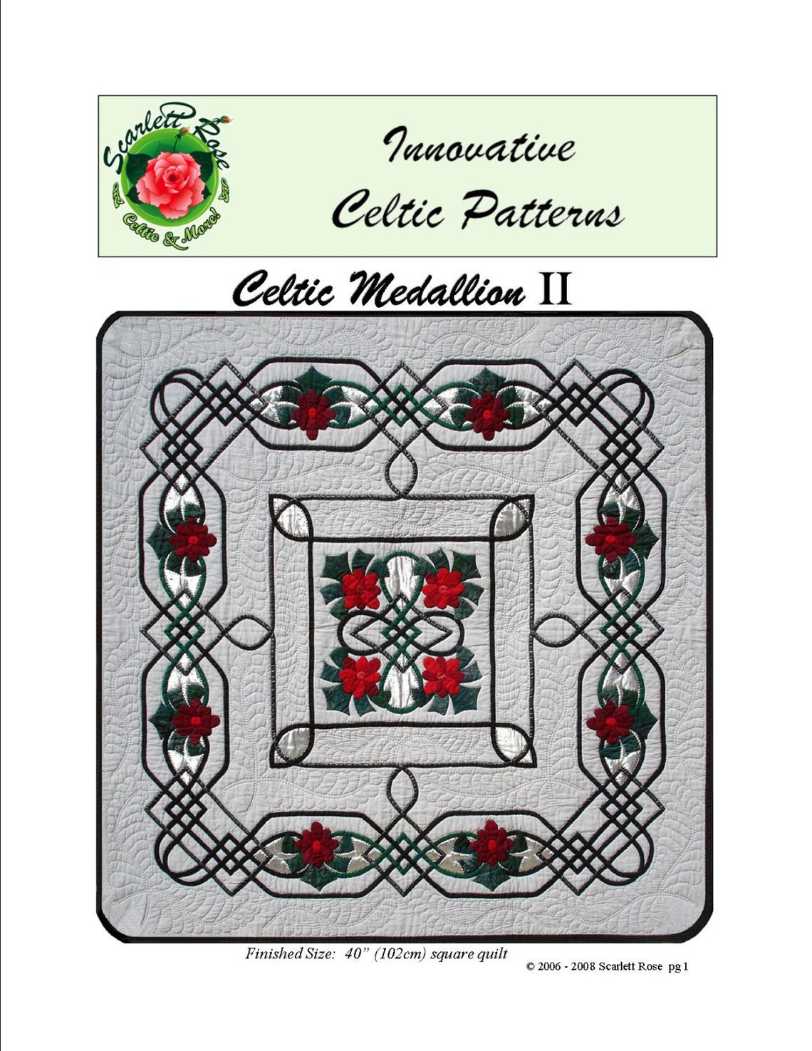 Celtic Medallion II Bias Applique Quilt Pdf Pattern - Etsy