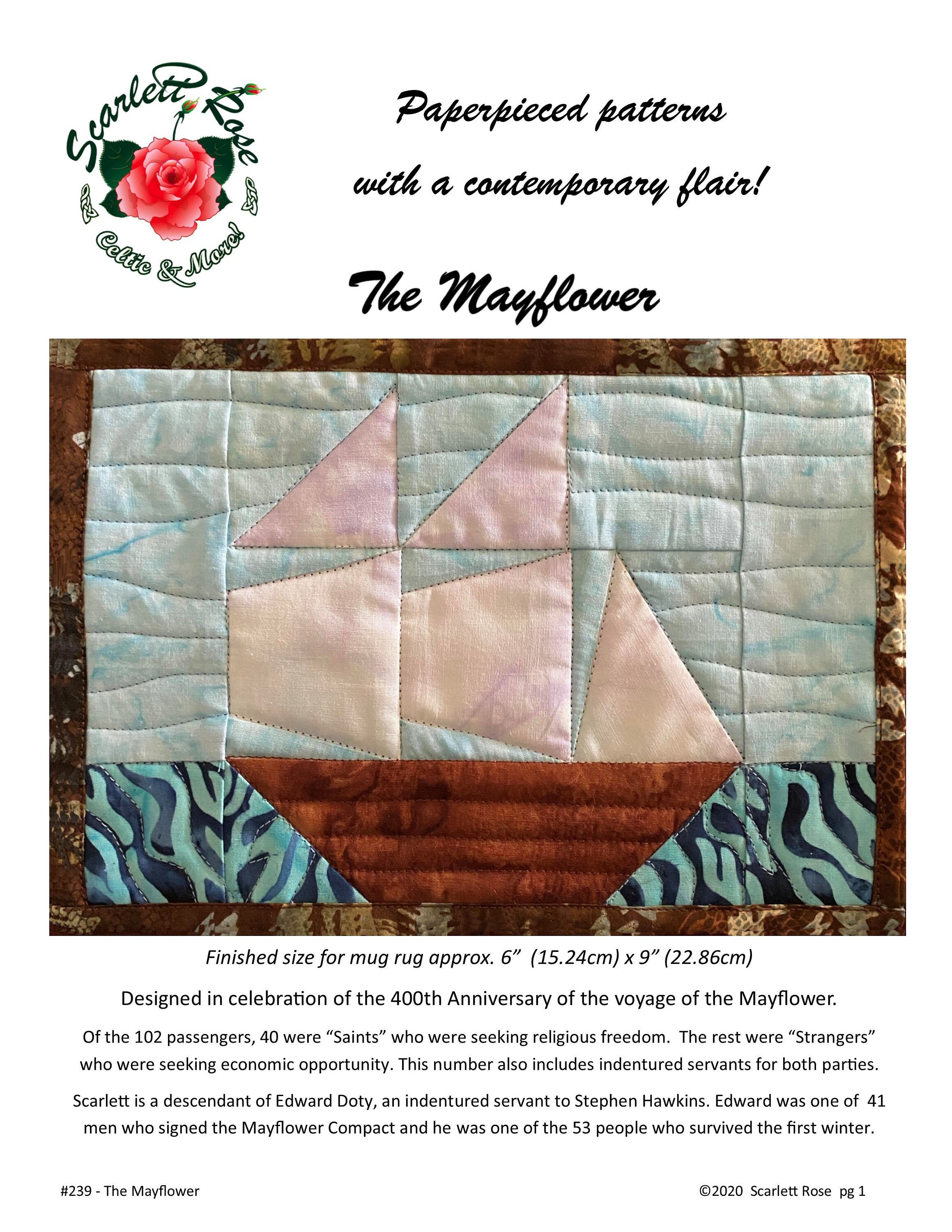The Mayflower Modern Paperpieced Ship Pattern Pdf - Etsy