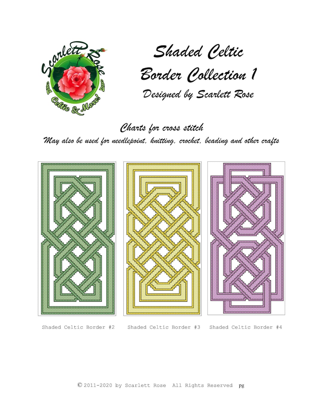 Shaded Celtic Knot Border Collection 1 - PDF Charts for Cross Stitch ...