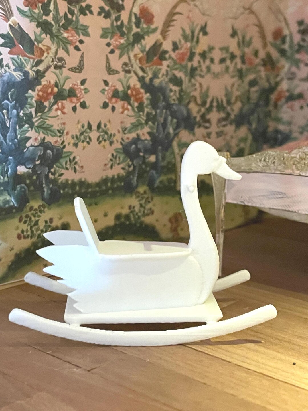 1:12 Scale Antique Swan Rocker, 3D Printed Replicas by a La Miniature ...