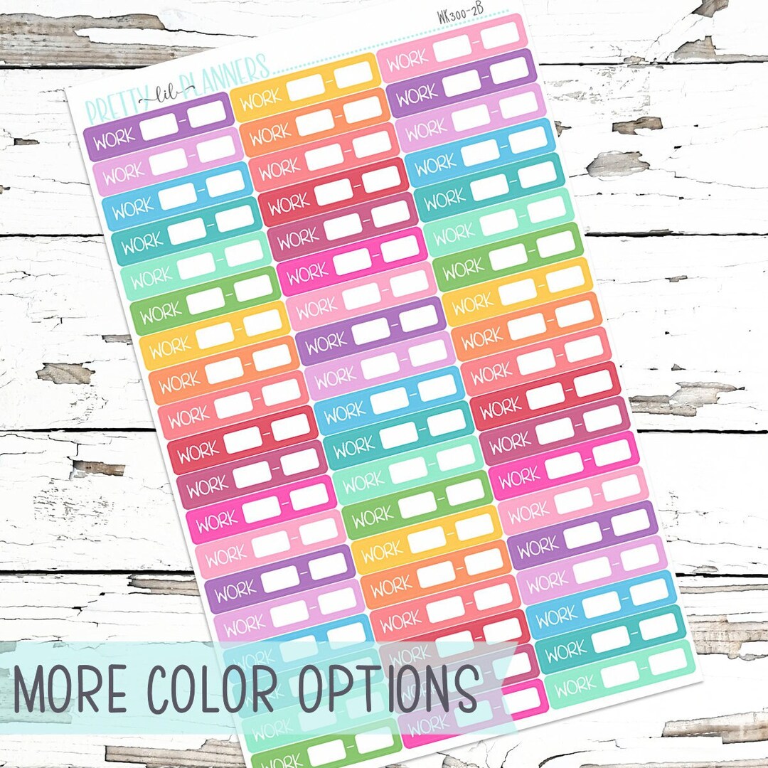 Work Planner Stickers, Work Schedule Stickers, Functional Stickers ...