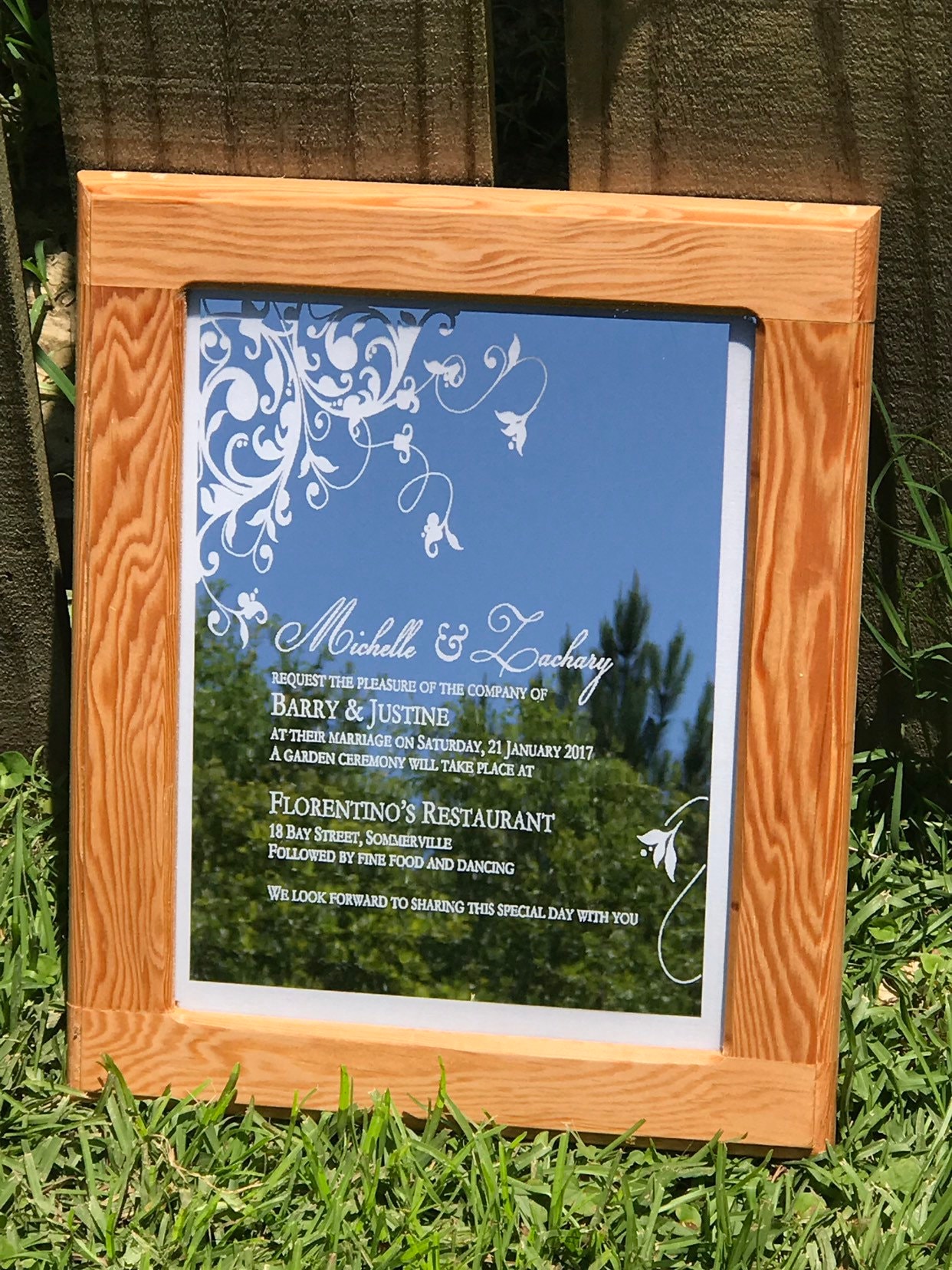 Engraved Invitation on Mirror, Engraved Glass Mirror, Wedding Gift ...