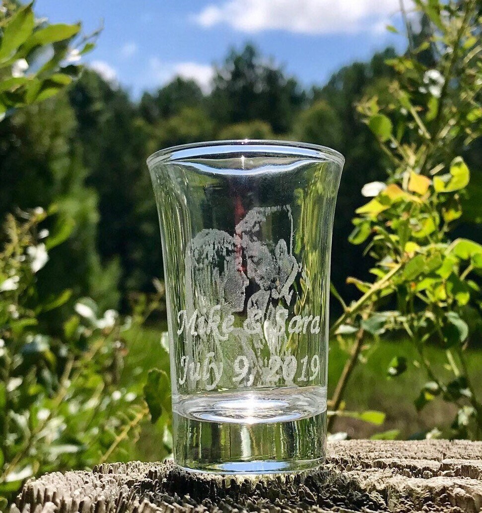 Custom Shot Glass Set Photo Engraved Shot Glass Wedding - Etsy