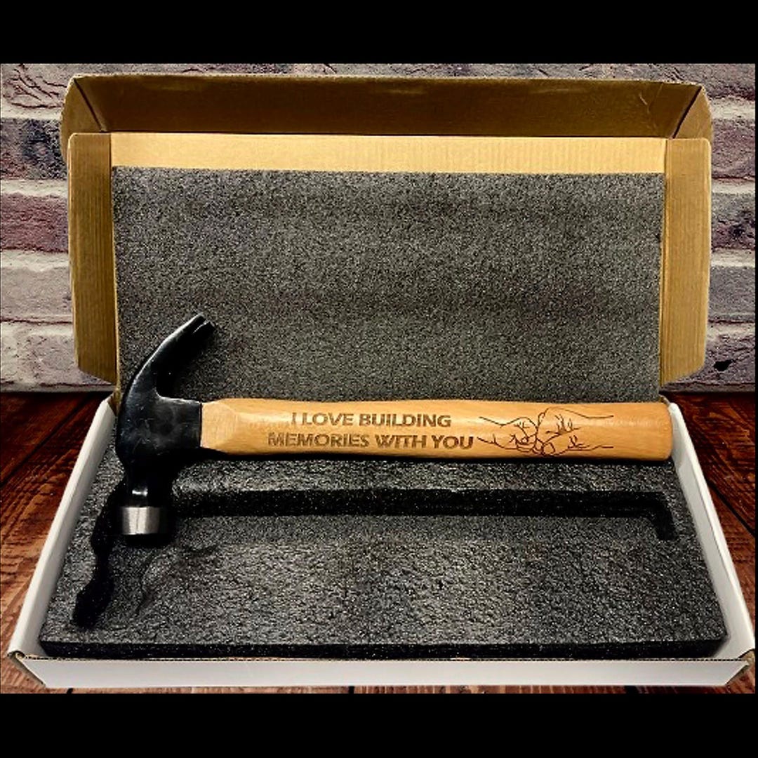 Personalized Engraved Wood Hammer, Custom 16 Oz Wood Handle, Dad Gift ...