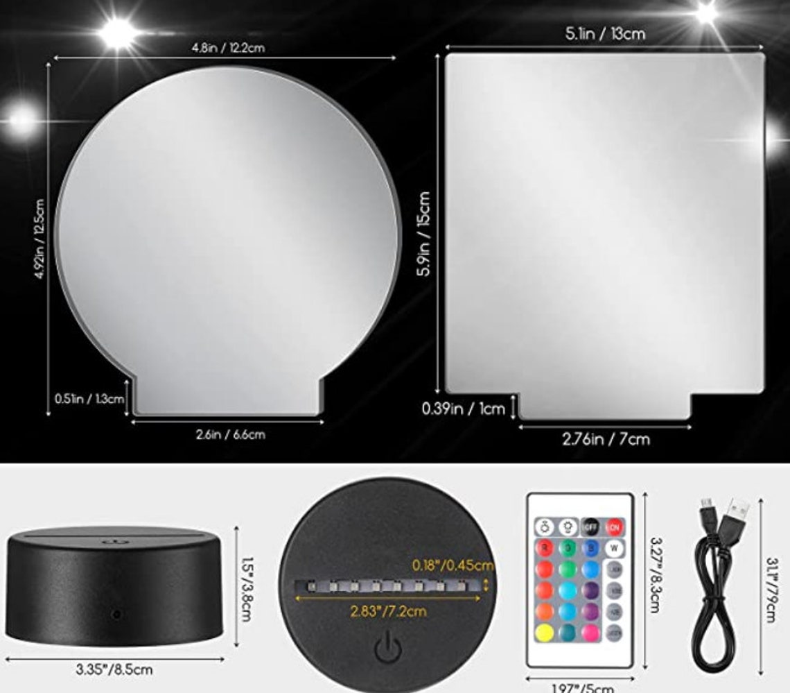 Photo Engraved Acrylic LED Lamp Base Sign Personalized Night - Etsy