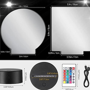 Photo Engraved Acrylic LED Lamp Base Sign, Personalized Night LED Light ...