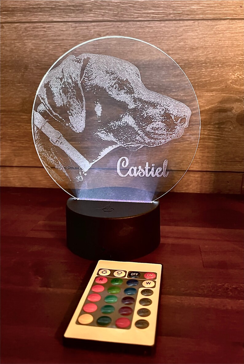 Photo Engraved Acrylic LED Lamp Base Sign Personalized Night - Etsy