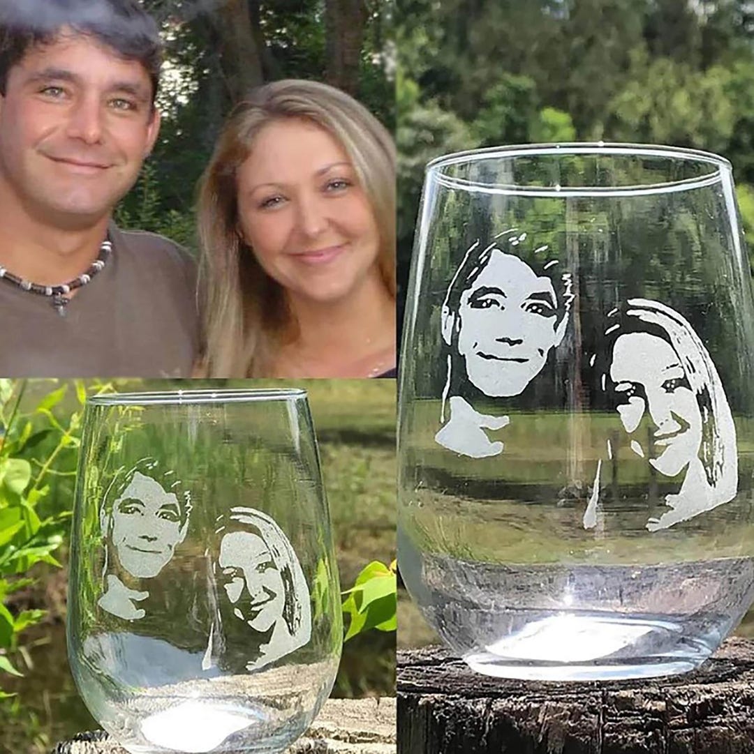 Personalized Engraved Wine Glass, Custom Picture Wine Glass,engraved ...