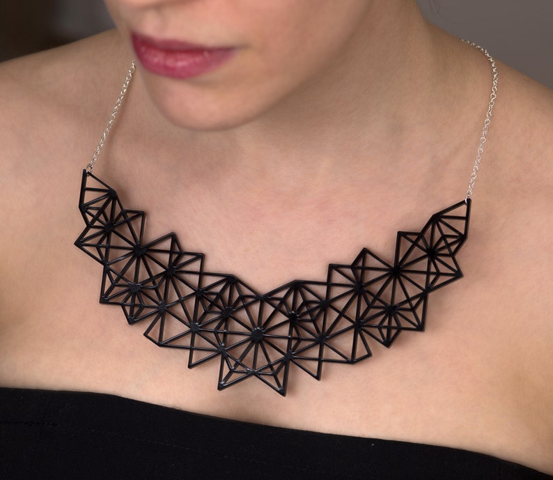 Hex Reflection Statement Necklace - Etsy