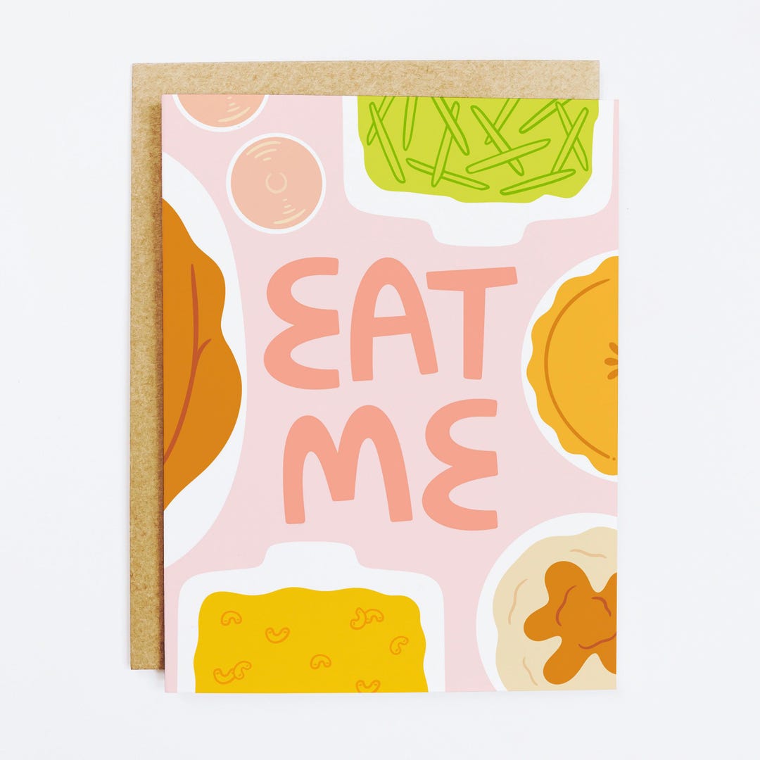Eat Me Turkey Day Card - Etsy