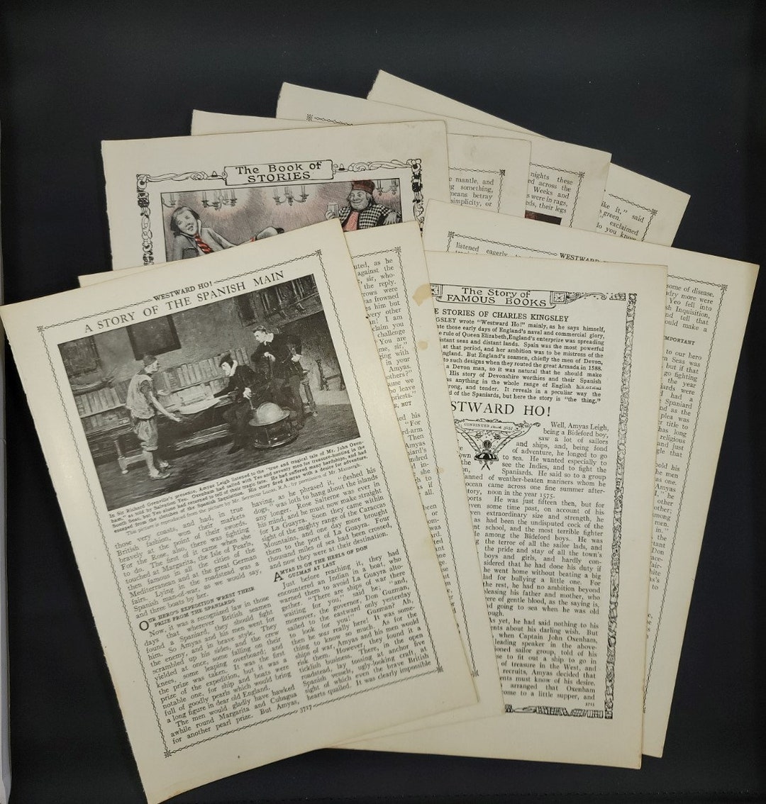 25+ Antique Book Pages 1920s Book of Knowledge Vintage Junk Journal ...