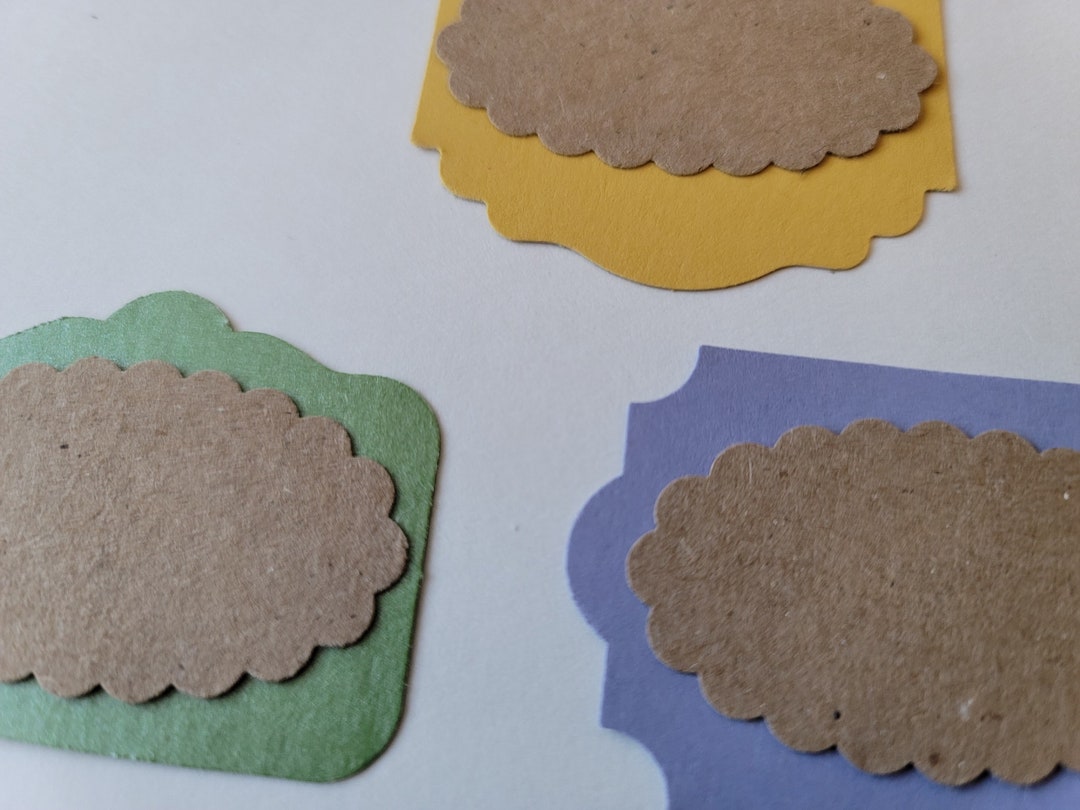 30 Paper Labels and Tabs Die Cuts Punch Outs Solid Colors - Etsy