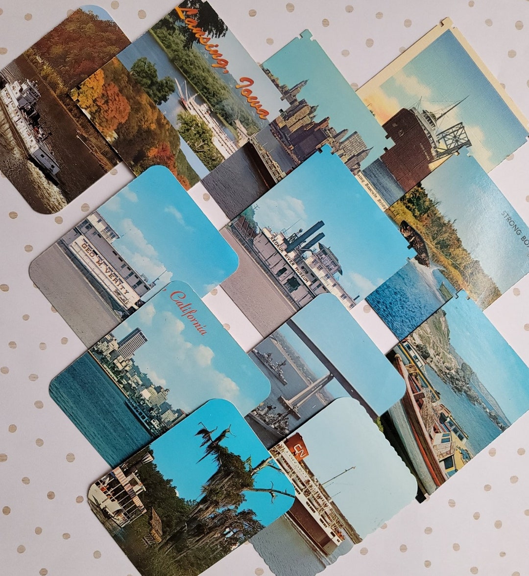 Vintage Journal Cards Boat Theme / Travel Journal Cards / Journal Cards ...