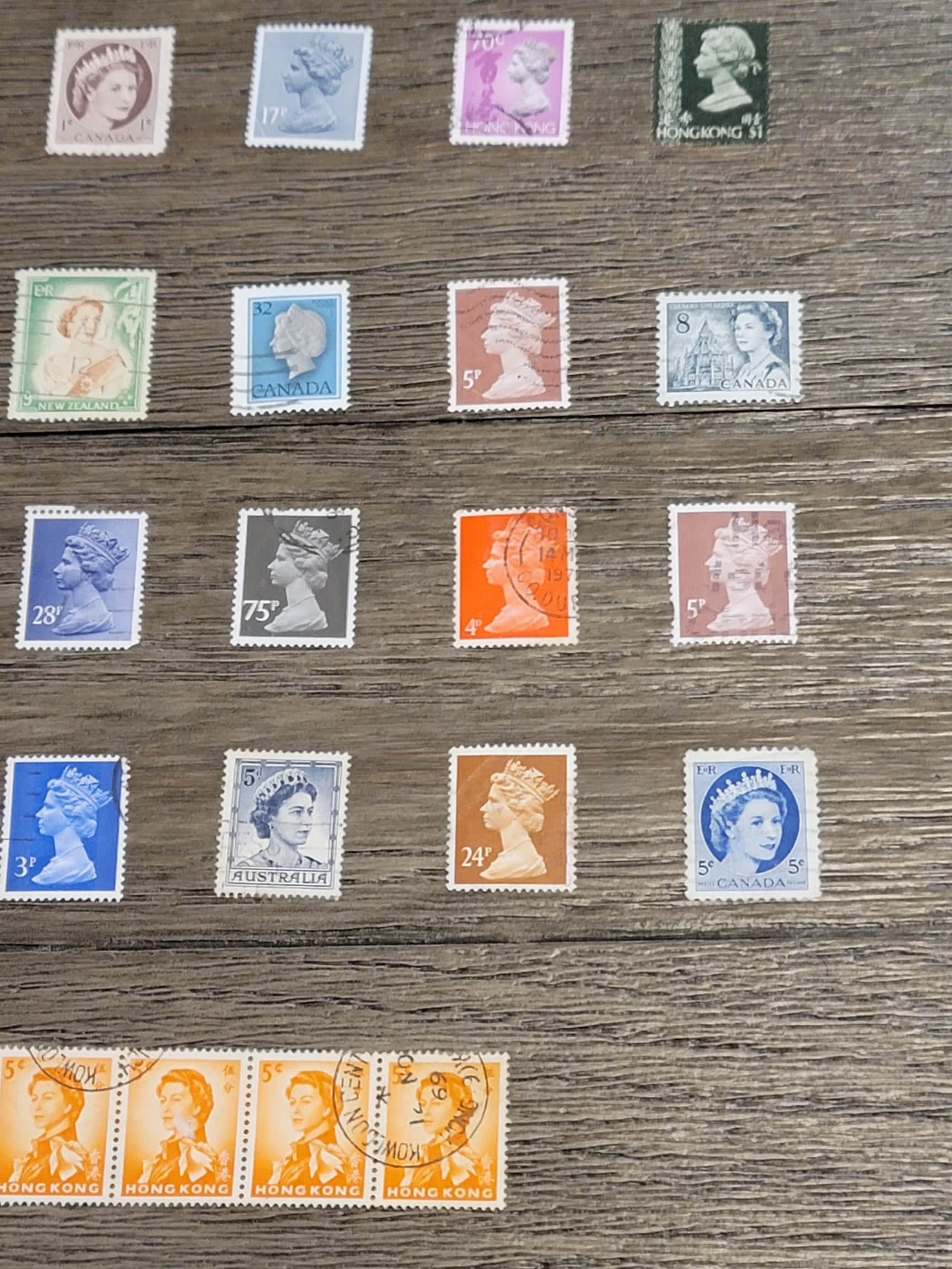Vintage Queen Elizabeth Postage Stamps Choice of Five Sets - Etsy