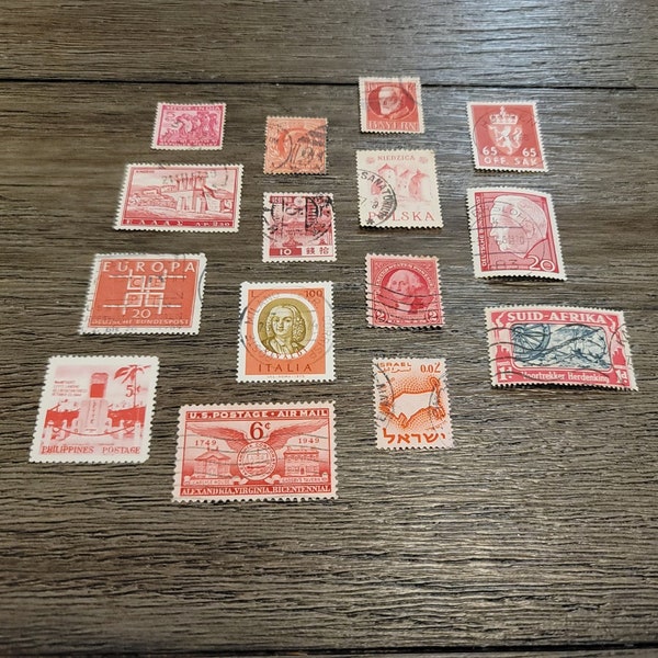 Red Stamps - Etsy