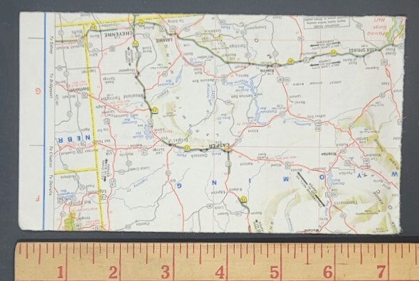 Vintage Gas Map Pieces Sections Smallest 7"x4" Travel Journal Ephemera ...