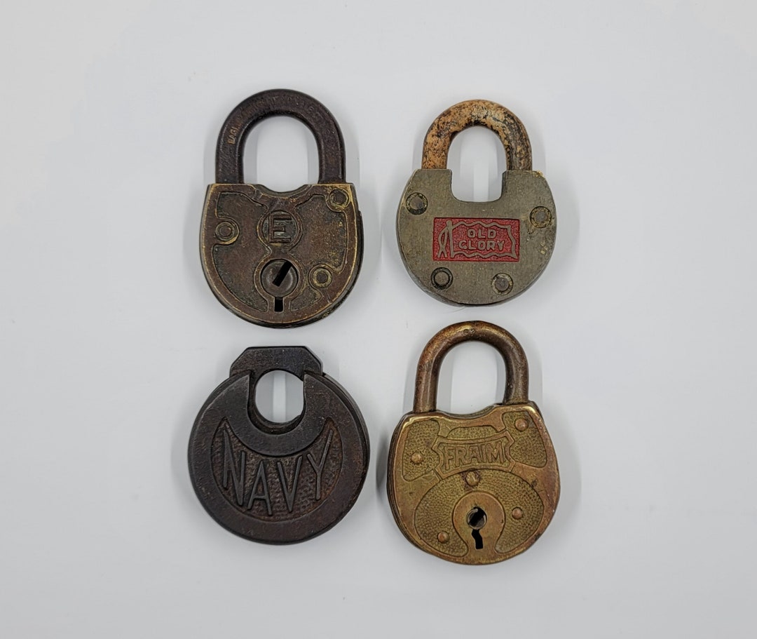 Vintage Pad Locks Navy Pancake Fraim Eagle Old Glory Choice - Etsy