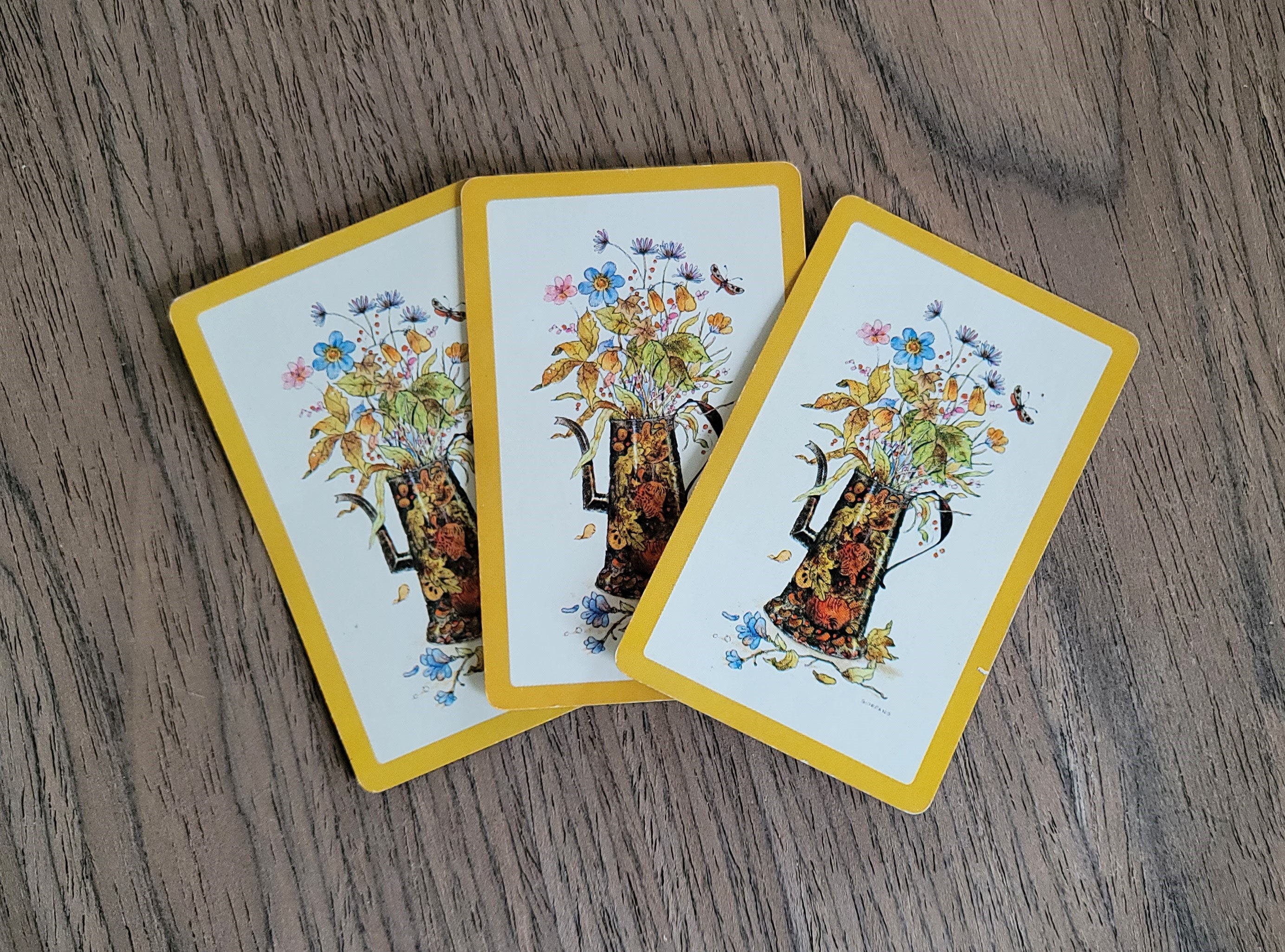 Two Swap Cards / Playing Cards/ Watering Can Cards/garden Flower Cards ...