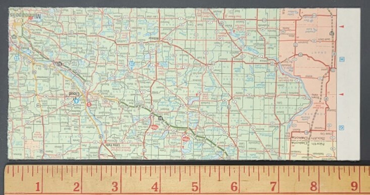 Vintage Gas Map Pieces Sections Smallest 7"x4" Travel Journal Ephemera ...