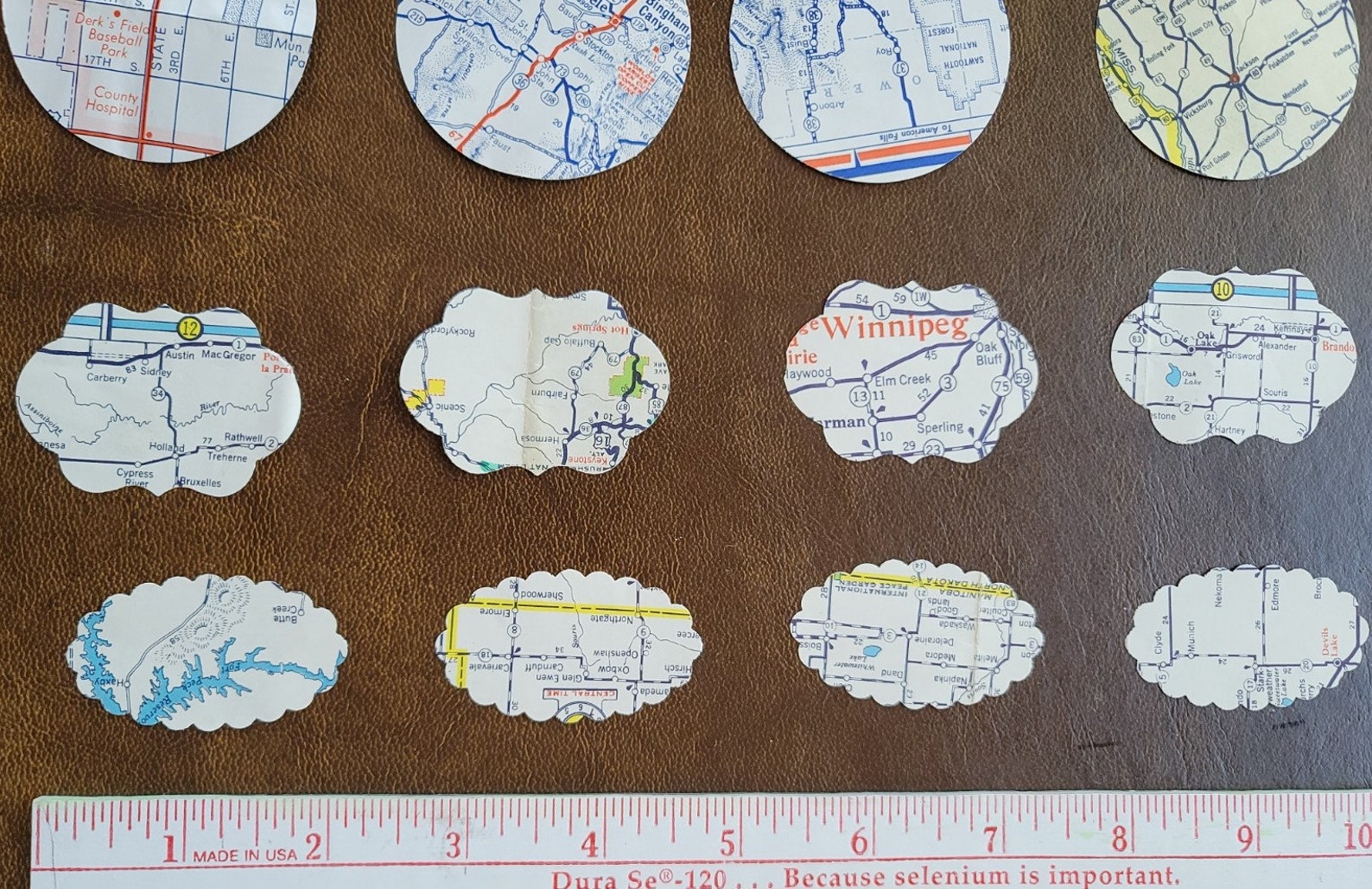 25 Vintage Paper Map Pieces in Various Shapes - Etsy