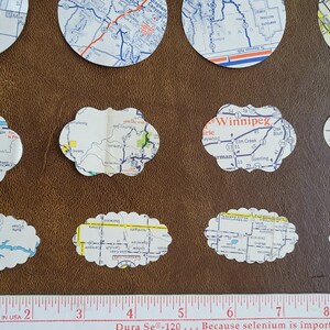 25 Vintage Paper Map Pieces in Various Shapes - Etsy