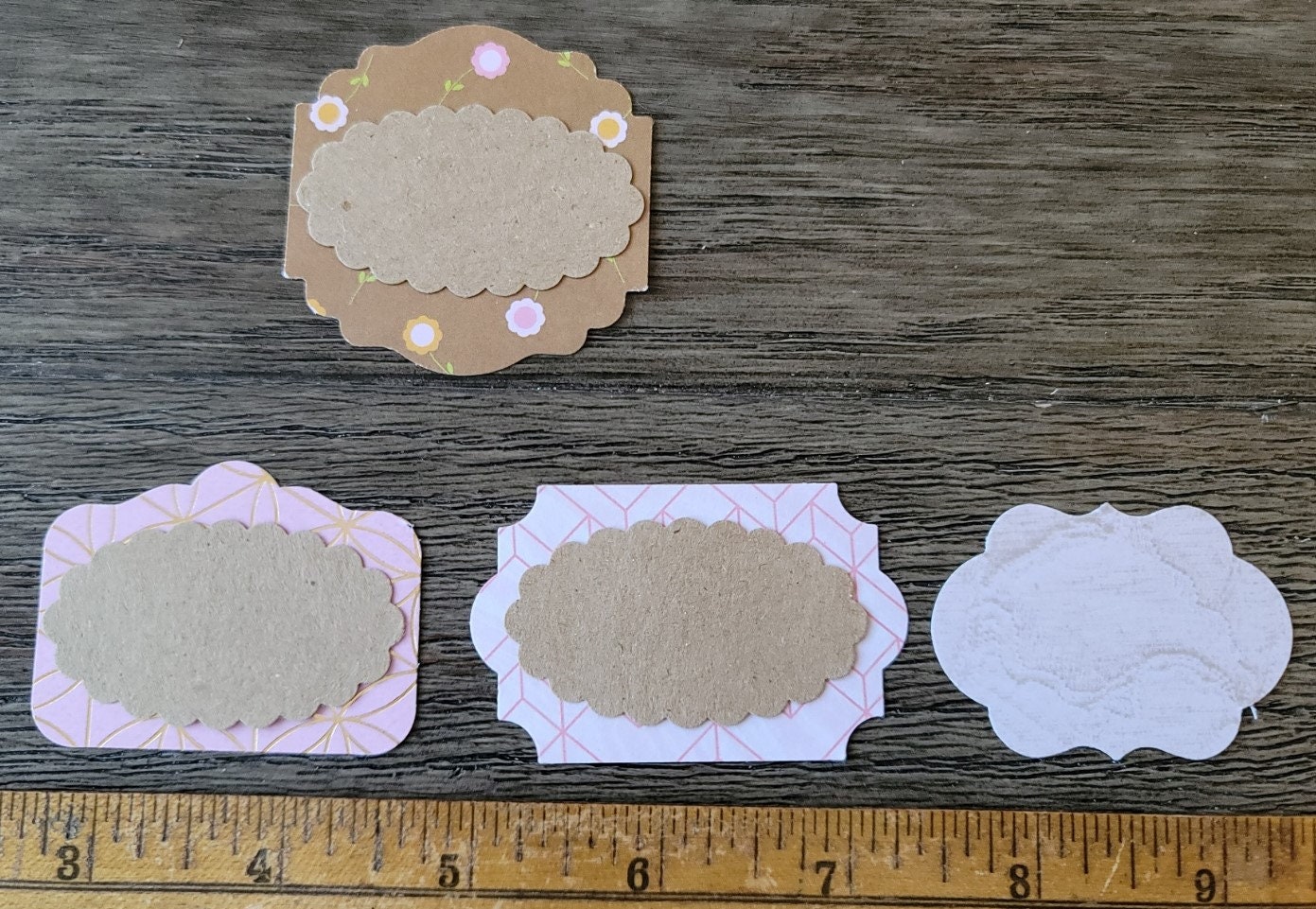 Paper Labels and Tabs Set of 30 Pieces Die Cuts Punch Outs - Etsy