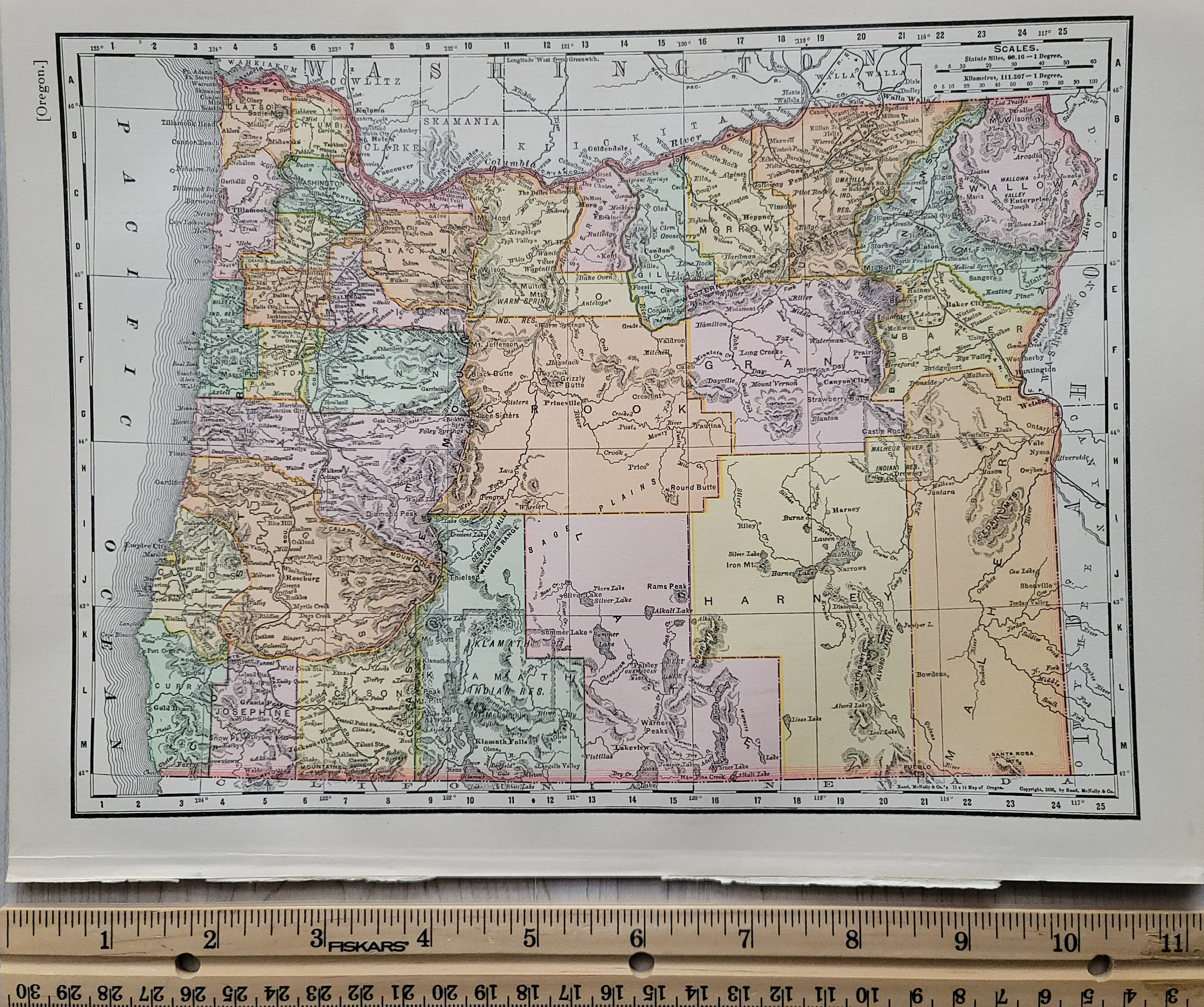 Antique 1895 Rand Mcnally Atlas Maps State Province Map - Etsy