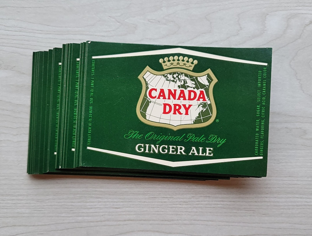 One Canada Dry Ginger Ale Label Authentic Vintage Paper Ephemera - Etsy