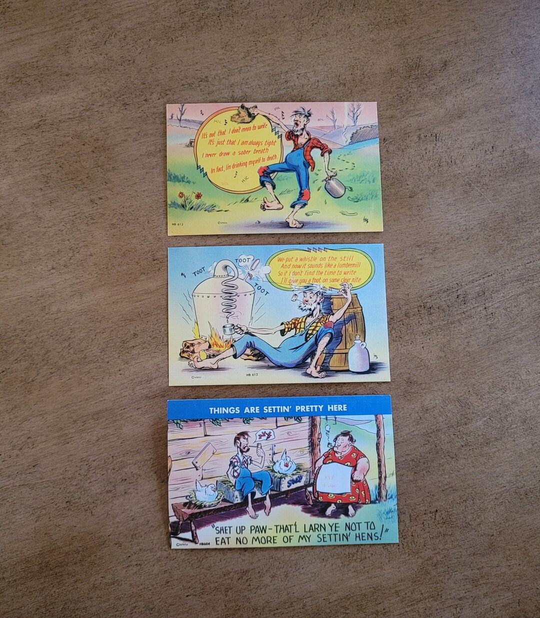 Vintage Hillbilly / Comic / Satire Post Cards Set of Three - Etsy