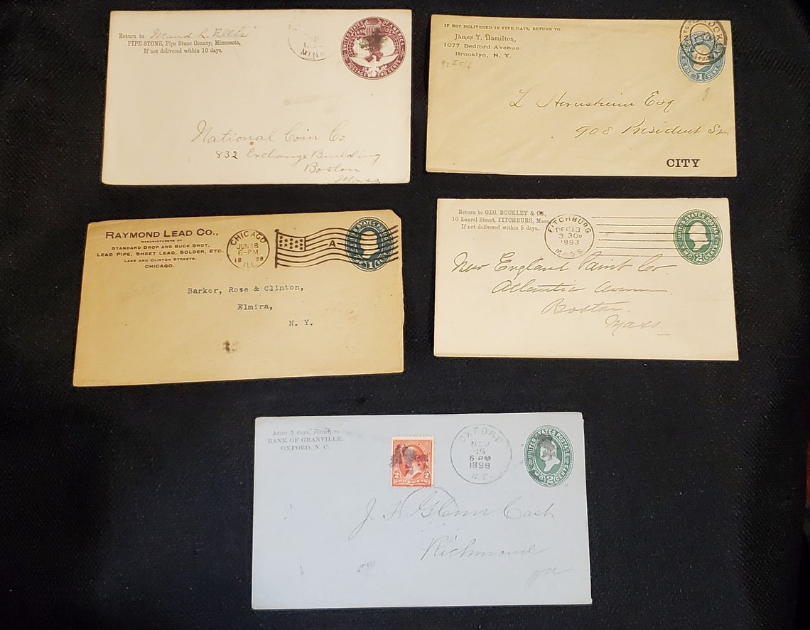 Stamped Envelopes from 1890s and 1900s buy one or all postal | Etsy