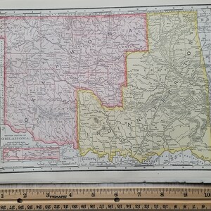 Antique 1895 Rand Mcnally Atlas Maps State Province Map Ephemera - Etsy