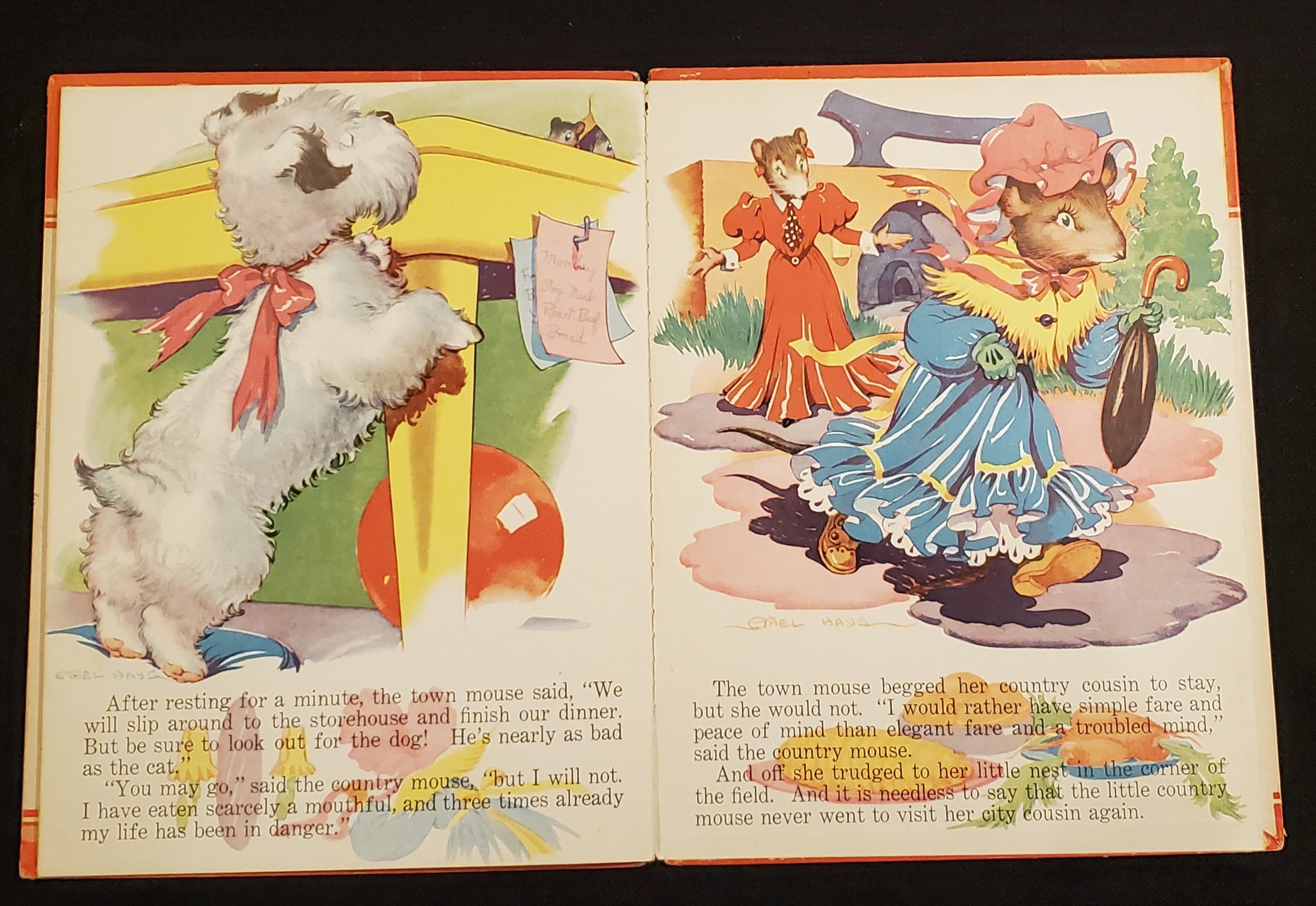 Vintage Childrens Book - the Town Mouse and the Country Mouse 1942 ...