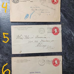 Used Stamped Envelopes From 1904 to 1939 Choice Postal History ...