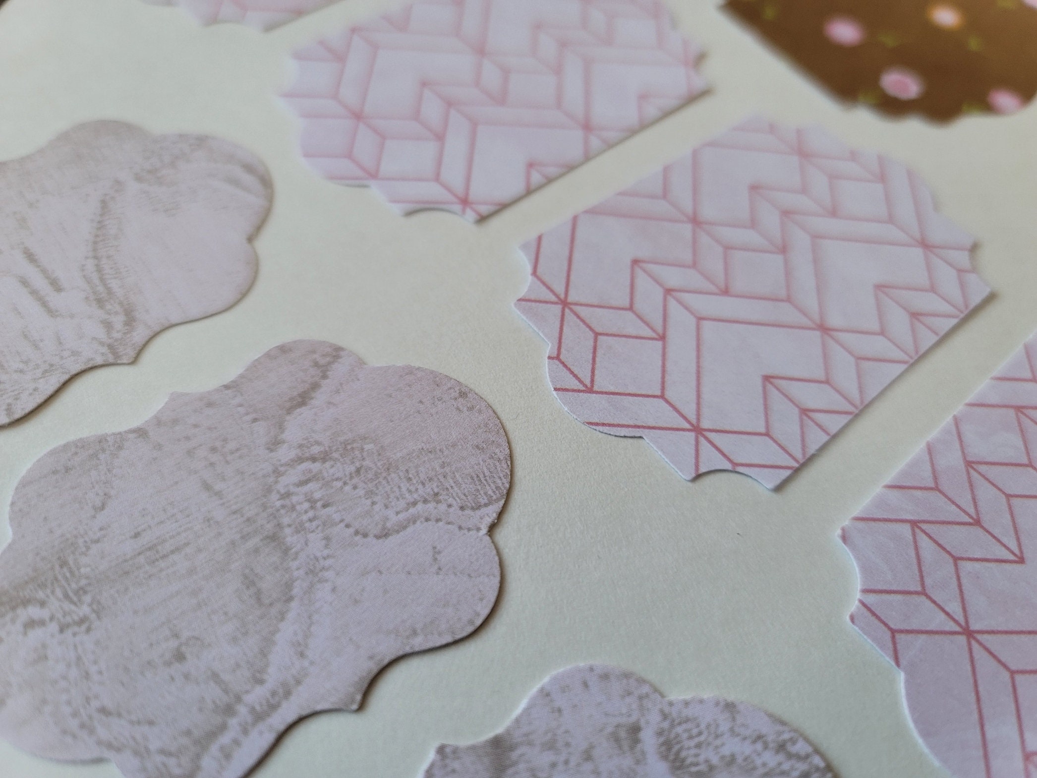 Paper Labels and Tabs Set of 30 Pieces Die Cuts Punch Outs - Etsy