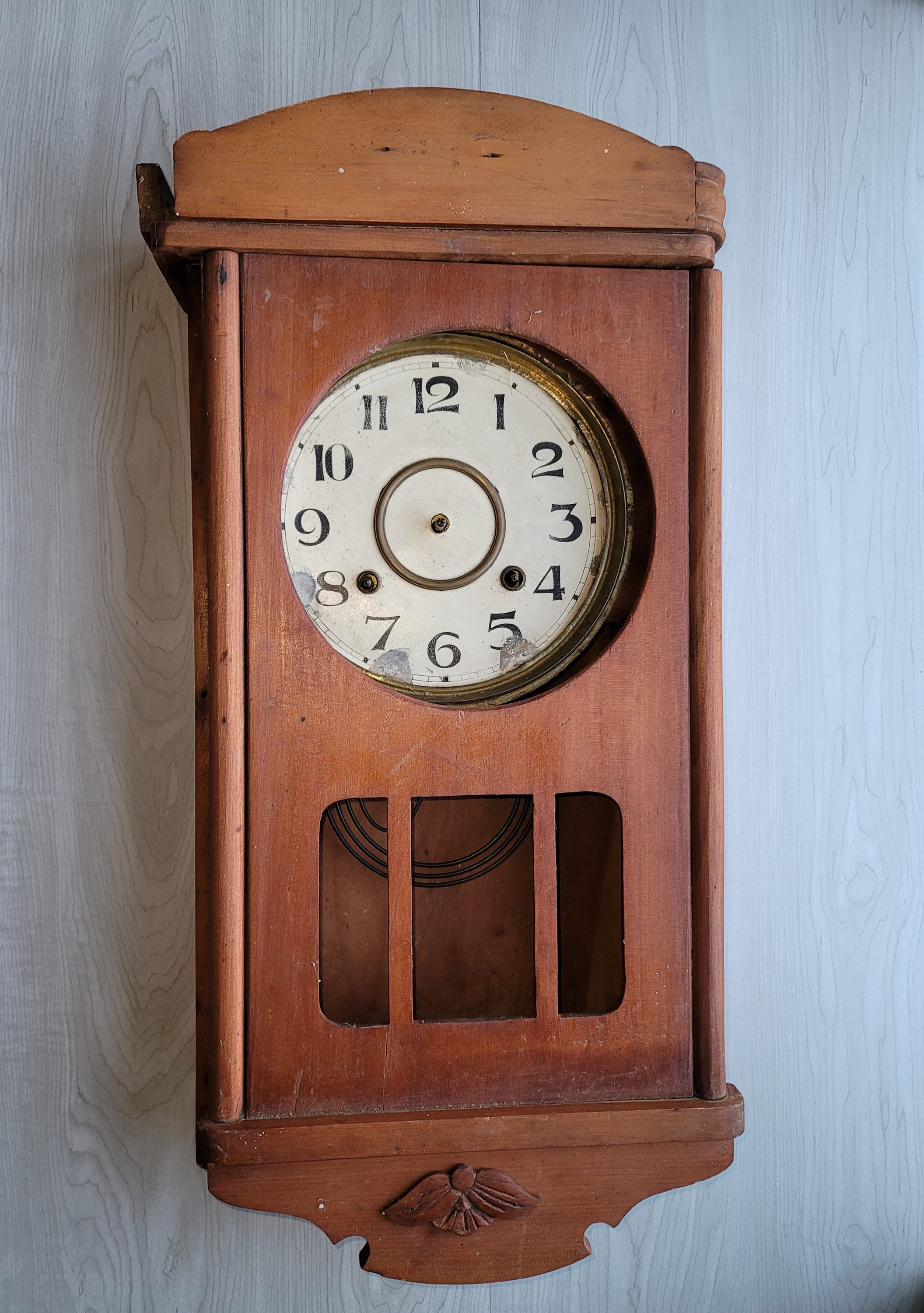 Vintage Wooden Clock Case With Door / Clock Parts / Repurpose - Etsy