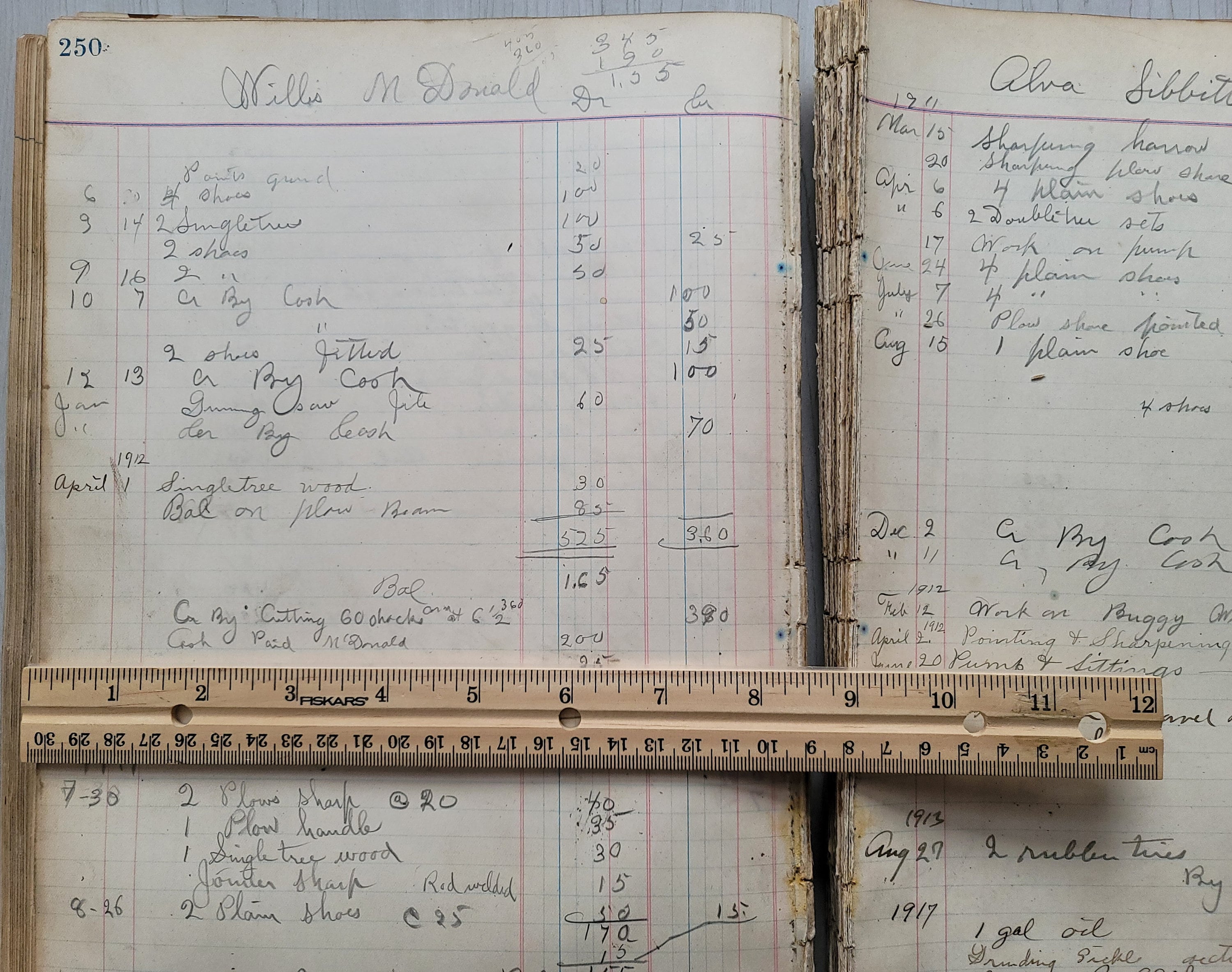 3 Large 13.5 X 8.5 Antique Store Ledger Pages 1909 1942 - Etsy