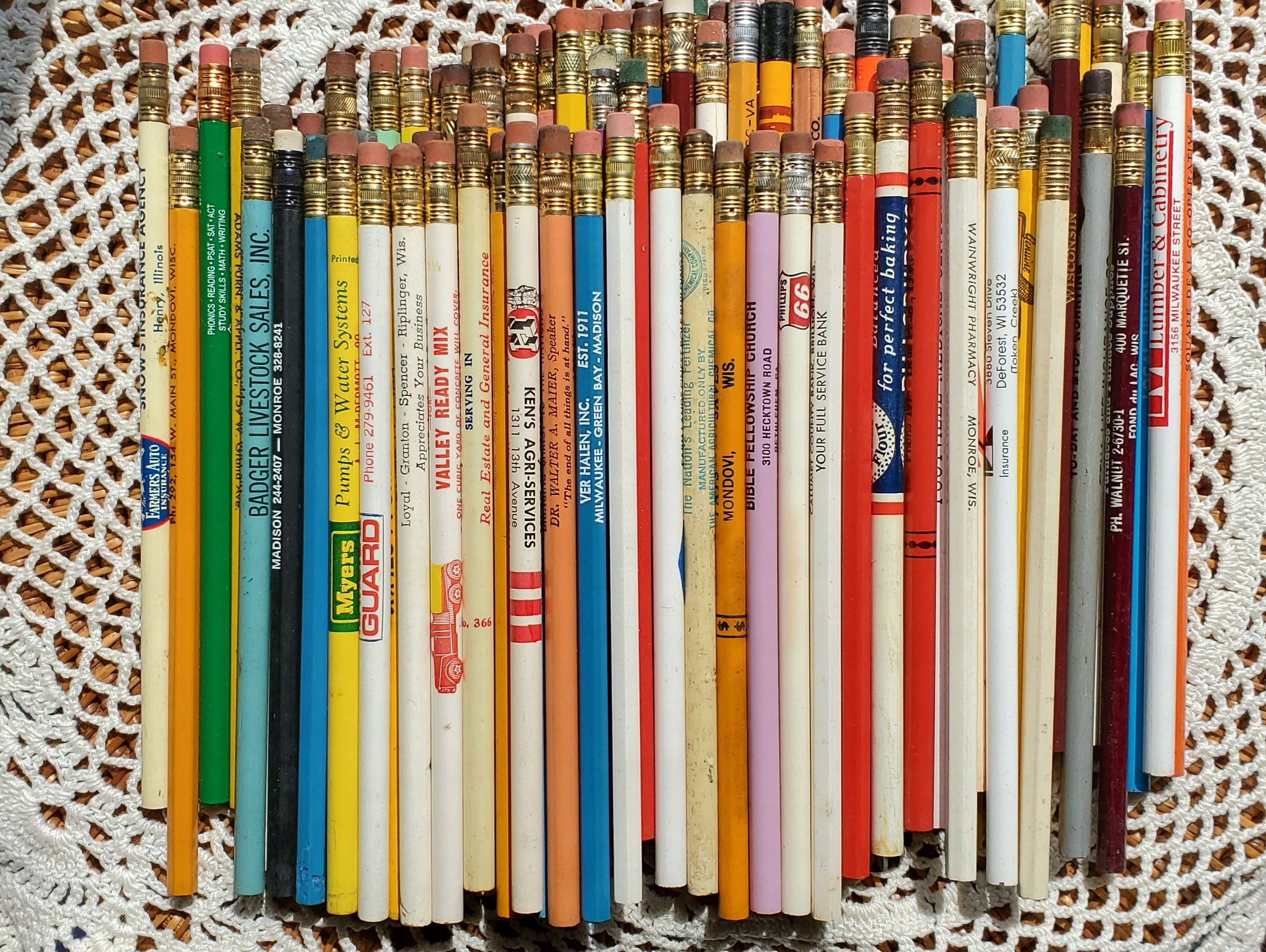 Random Lot of 10 Vintage Unused Advertising Pencils Round Hexagon - Etsy