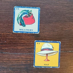 Choice Set of Two Vintage Matching - Memory Game Cardboard Tiles ...