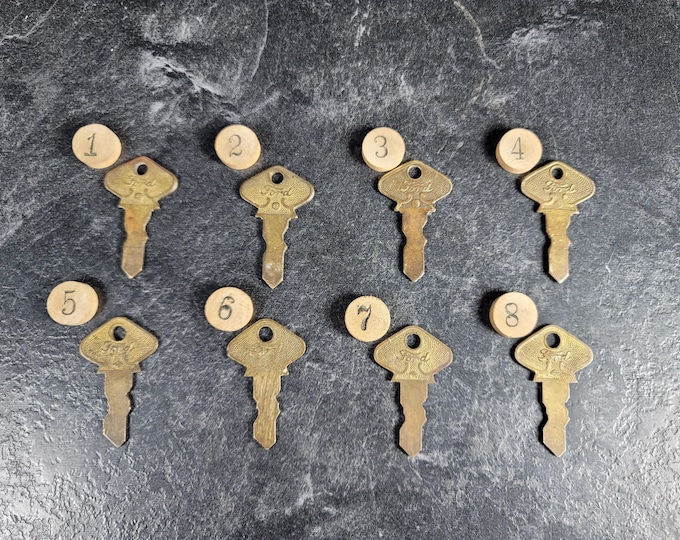 FORD Antique Model T or A Ignition Key - # 71 Vintage Key / Dark Gold ...