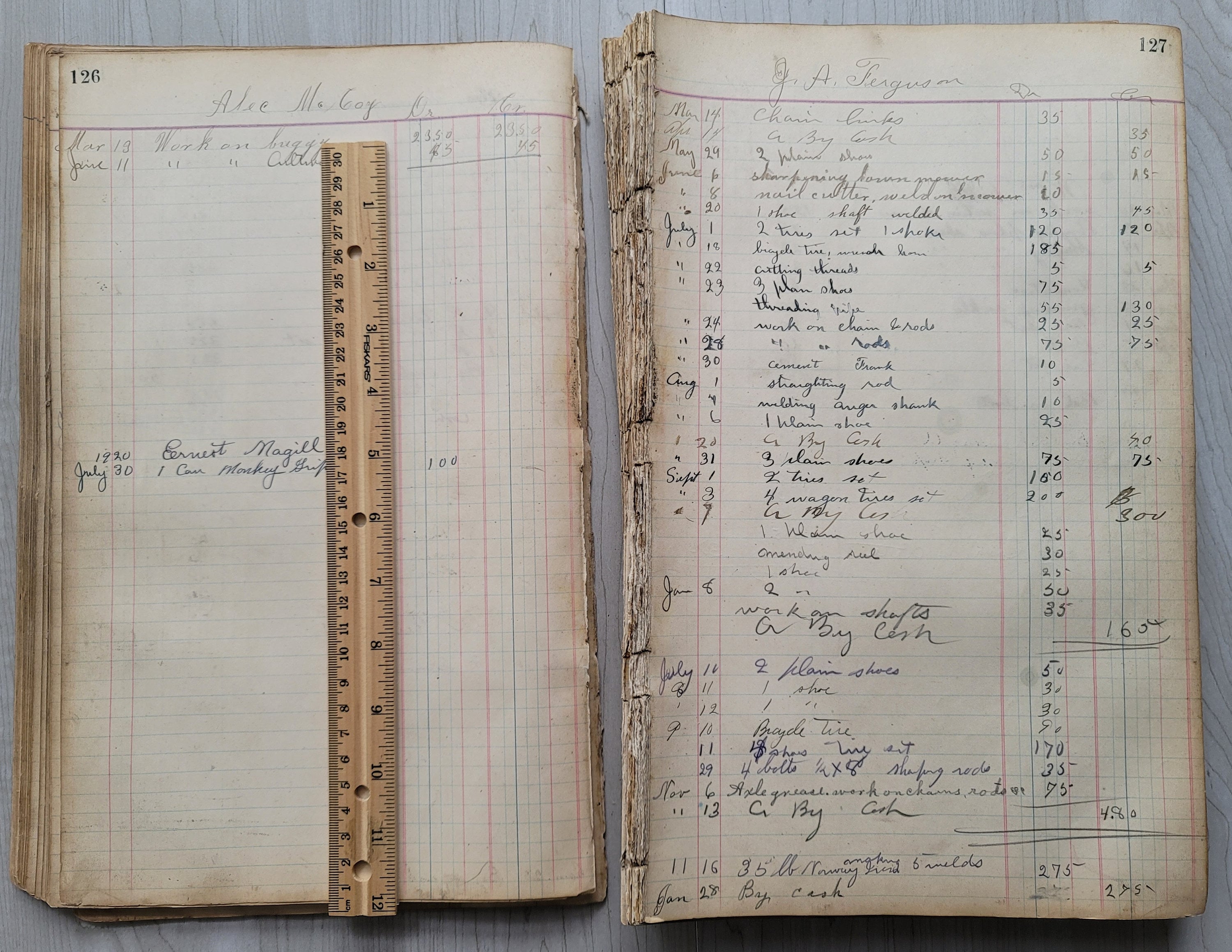 3 Large (13.5" X 8.5") Antique Store Ledger Pages 1909 - 1942 - Etsy
